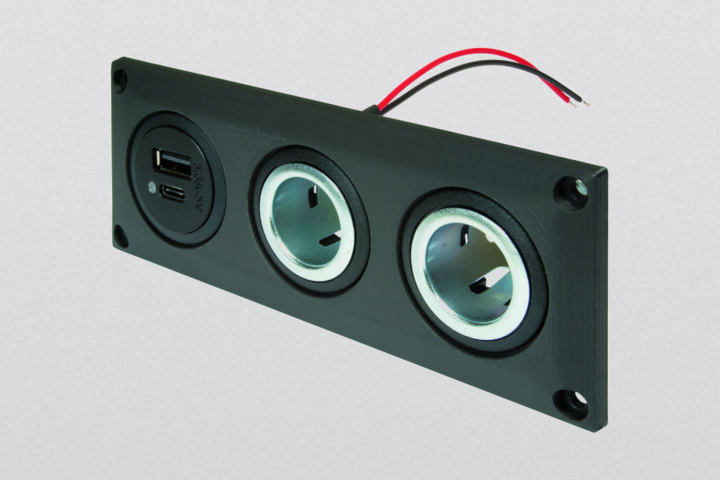 Built-In Socket including 1 Double USB-C/A Socket and 2 Power Sockets ...