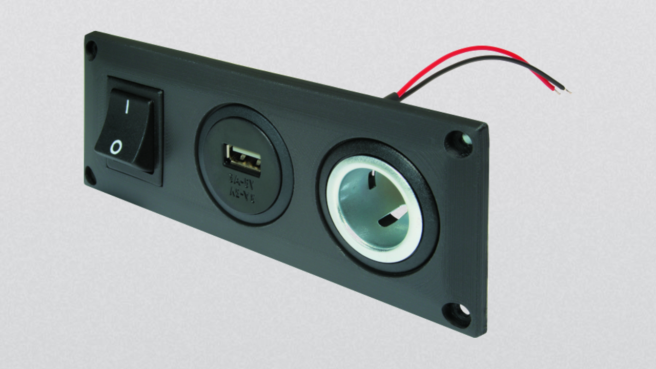 Built-In Socket including 1 Single USB-A Socket, switchable and 1 Power ...