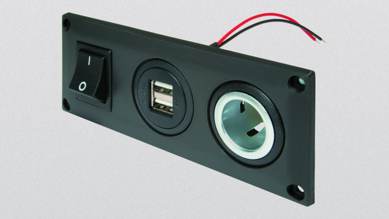 Built-In Socket including 1 Double USB-A Socket, switchable and 1 Power ...